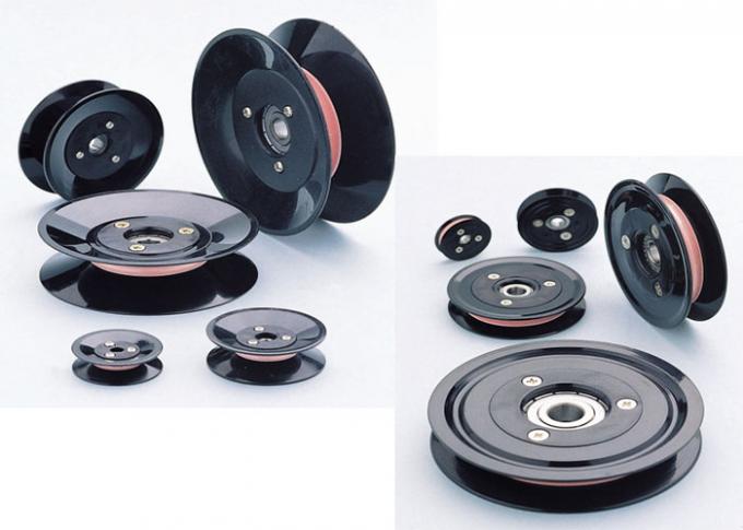 Pink color Roller plastic cable pulley with high speed bearing , 95% ...