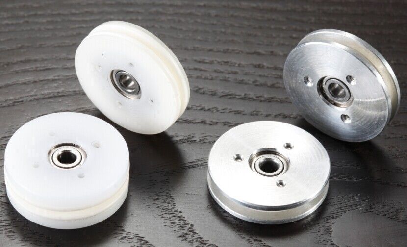 White Aluminum Ceramic Wire Roller oil winding wire guide pulley fine ...