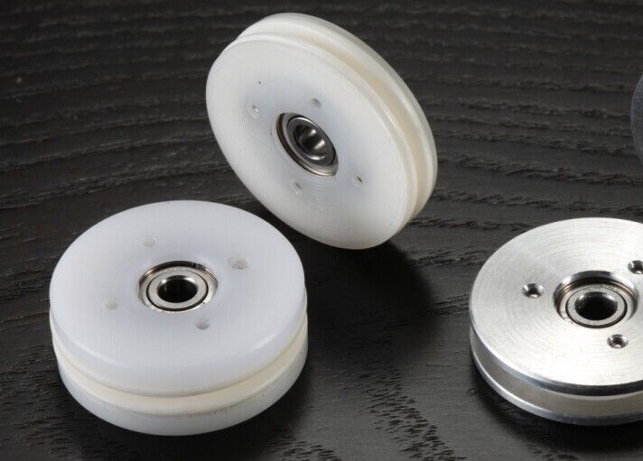White Aluminum Ceramic Wire Roller oil winding wire guide pulley fine ...